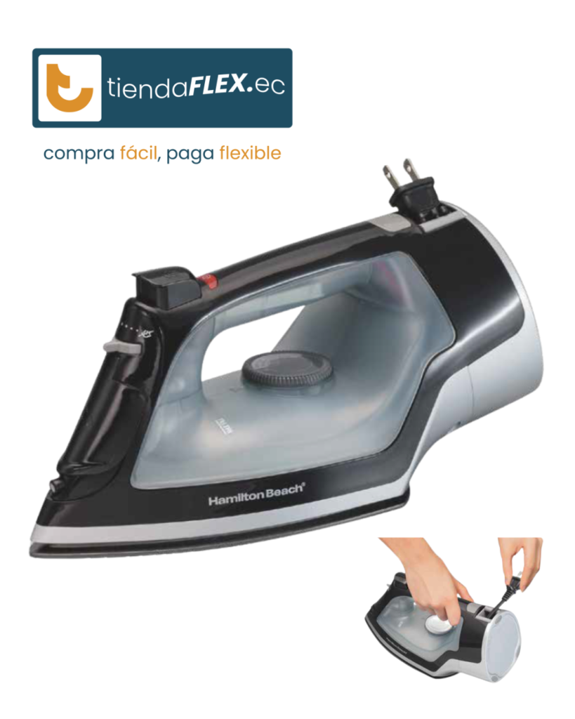 PLANCHA DE ROPA HAMILTON BEACH PLOMO/NEGRO MOD 14289F – Tienda Flex